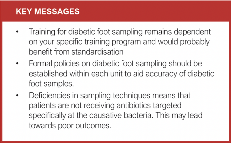 Tissue sampling technique for diabetic toe amputations: a survey of ...